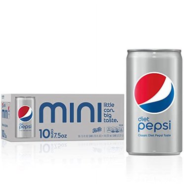 Pepsi Soda, 7.5 Ounce Mini Cans, 10 Pack - Walmart.com