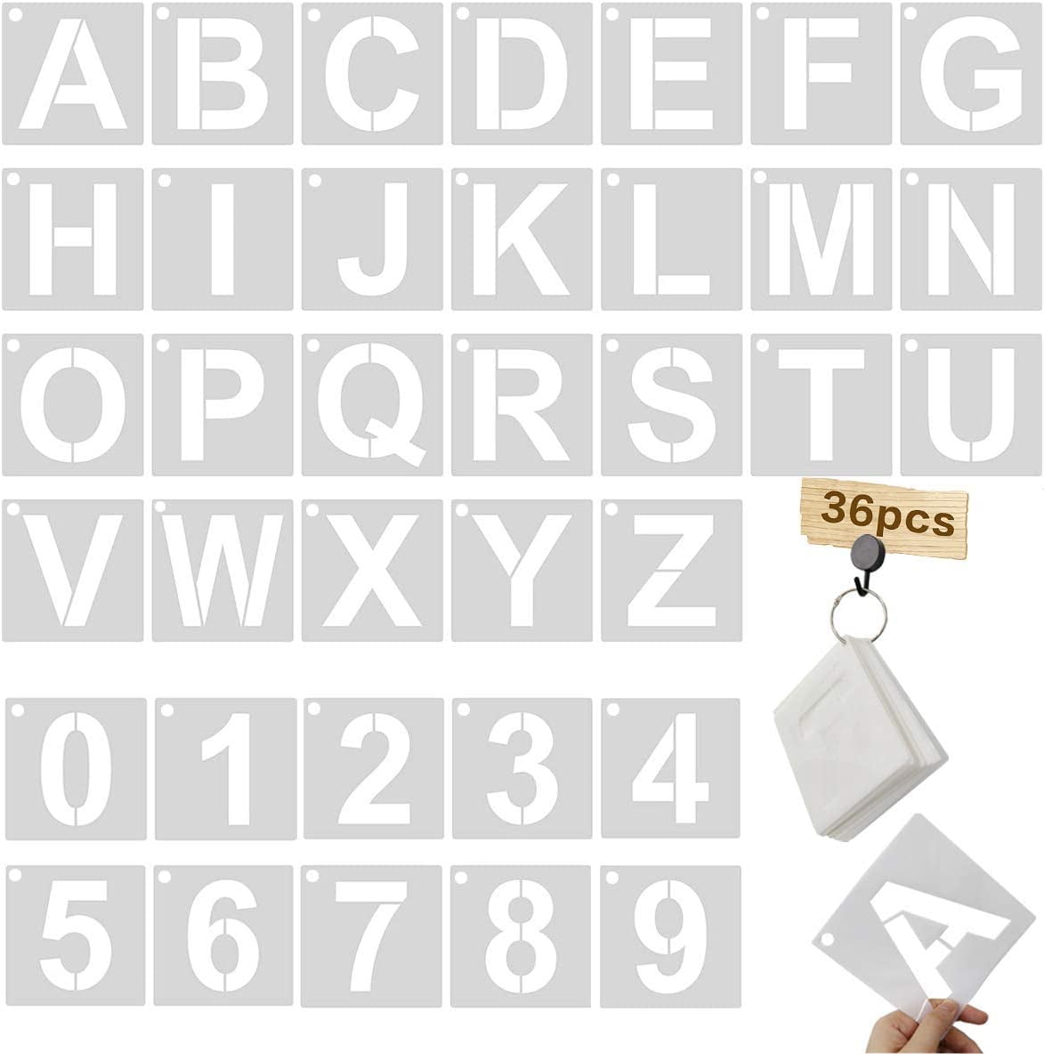 GHSDFBB 4 Inch Letter Stencils Kit, Alphabet Art Craft Stencils ...