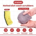 Heavy Duty Dish Scrubber (4PCs) Non Scratch Scourer Cloth Pads and Pot ...