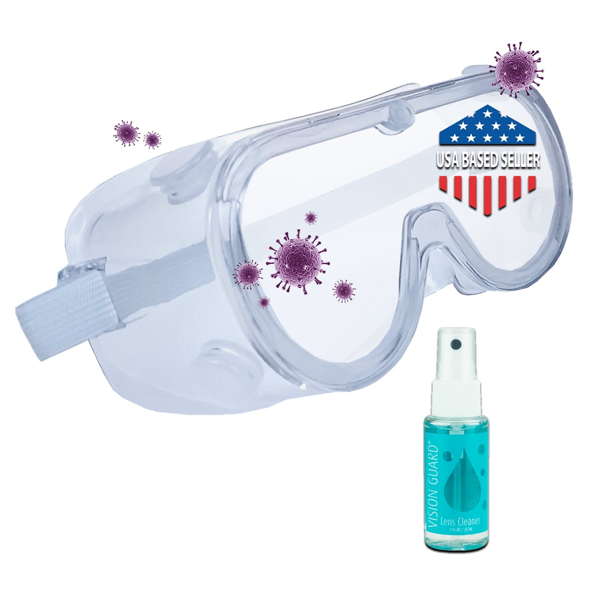 Eye Protection Safety Glasses Goggles Protective Clear Fit-Over Anti ...