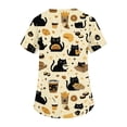 AHMOMEI Cartoon Animal Print Scrubs Top for Women S-5XL Plus Size Nurse ...