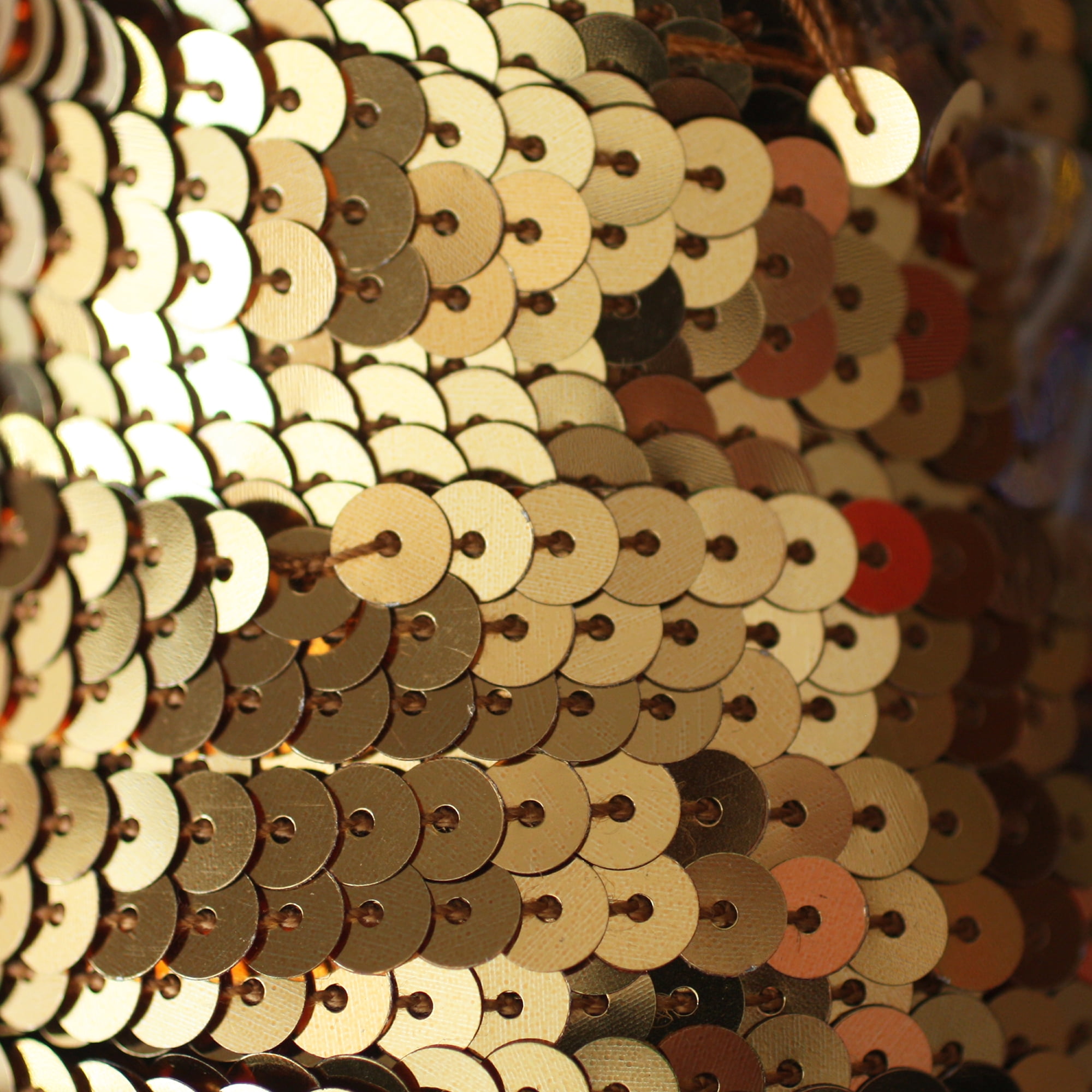 Gold Sequin Trim 6mm Center Stitched Shiny Metallic Made in USA ...