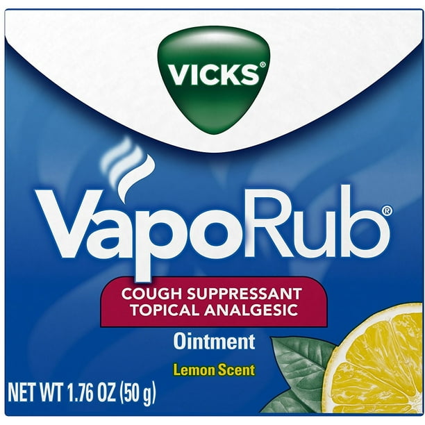 Vicks VapoRub Ointment, Lemon Scent 1.76 oz - Walmart.com - Walmart.com
