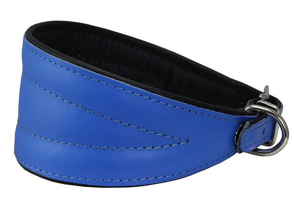Dogs My Love Real Leather Extra Wide Padded Tapered Dog Collar (13.25 ...