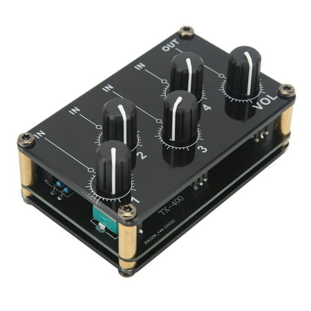 Mini Sound Board Console, Passive Circuit 4 Input 1 Output Independent ...