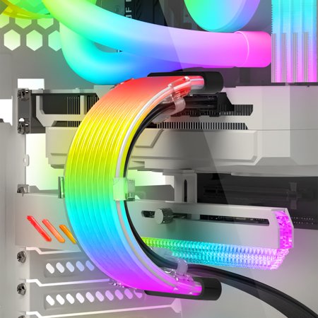 Peggybuy 5V ARGB RGB Light Strip PSU Cables 8Pin 24Pin GPU Power Supply ...