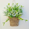 WANYR Wreaths For Front Door,Spring And Summer White Berry Flower Door ...