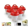 Yillmsn 6 PCS Egg Cooker, Silicone Egg Poachers, Hard Boiled Eggs ...