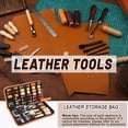 66PCS Leather Working Tools Kit with Storage Bag, Stitching Groover ...