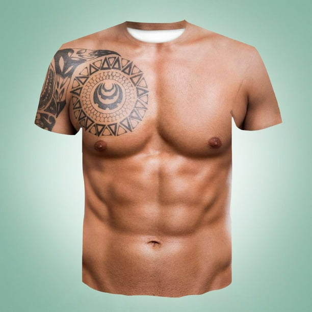 T Shirt Camisa De Musculos camiseta impresa músculo 3D, de hombres ...