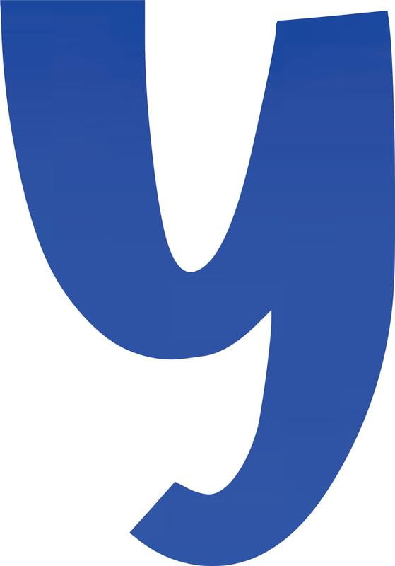 Acrylic Letter Y Icebold, 6'' Tall Transparent Dark Blue Acrylic ...