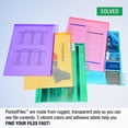 PocketFile™ Clear Poly Document Folder Project Pockets, 5th-Cut, Letter ...