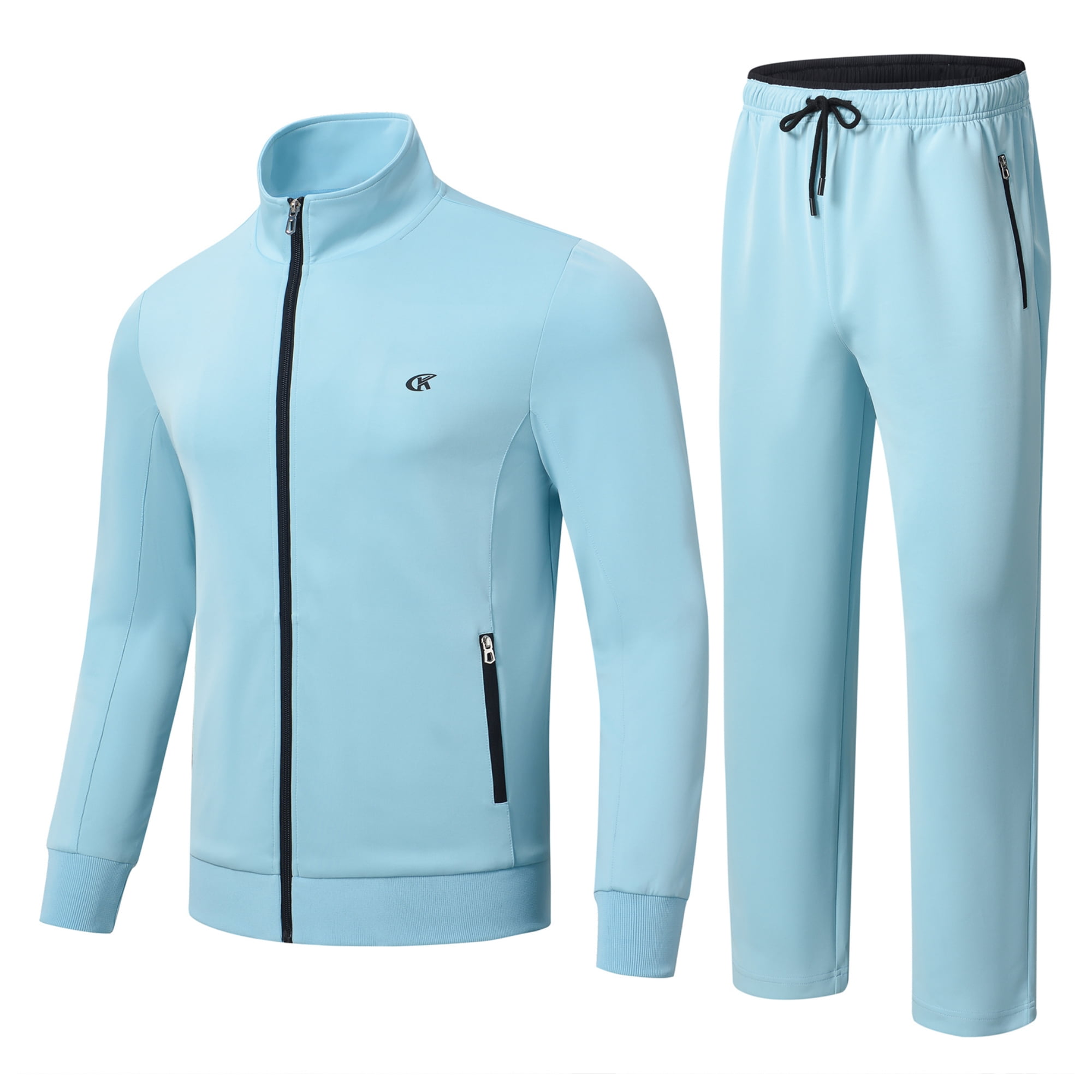 Satankud Men's Tracksuits 2 Pieces Set Long Sleeve Causal Full Zip ...