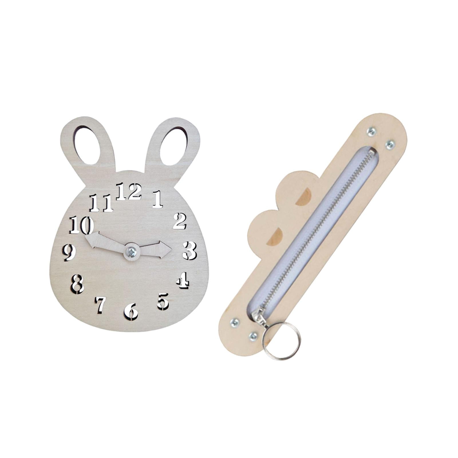 2x Wooden Montessori Busy Board Practical Skills Activities for Kids ...