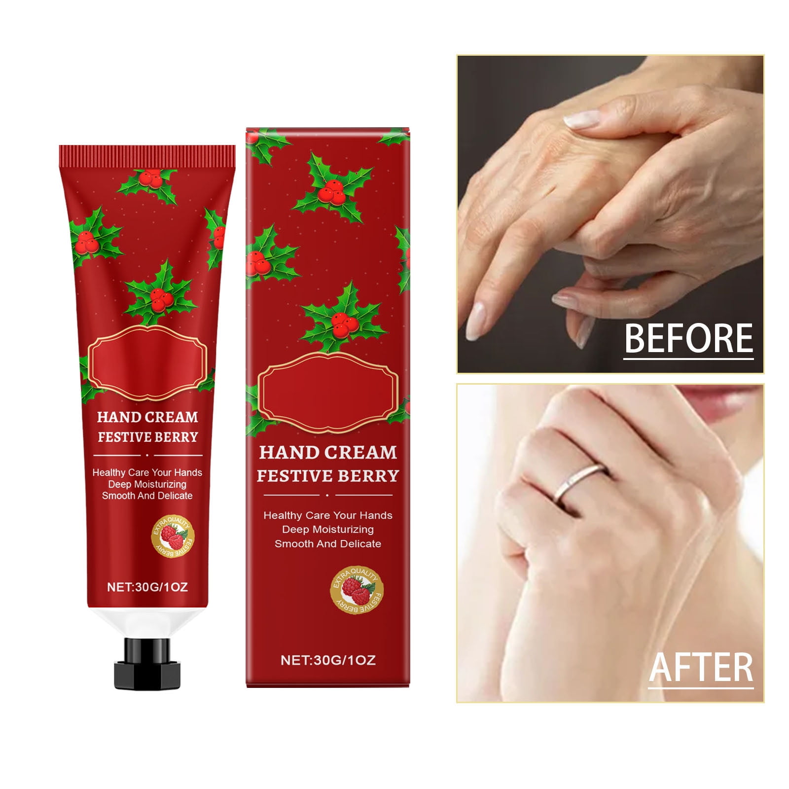 XWSHYW Cremas de Manos Lociones Crema Hidratante para Manos con Mantequilla de Bayas, Extractos ...