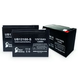 3x Pack - Enduring CB10-12 Battery Replacement - UB12100-S Universal ...