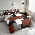 Manfei Earthy Geometric Full Size Bedding Sets, Abstract Plaid Full ...