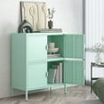 Green Metal Locker Storage Cabinet with 4 Doors & Legs,Office Storage ...