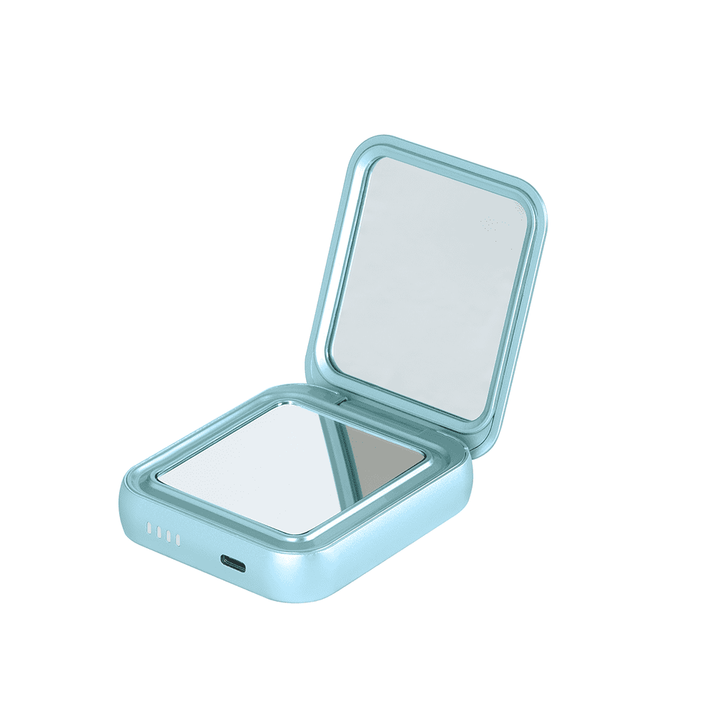 Touch Light With 4,000mAh Power Bank And Compact Mirror (Light Blue ...