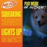 Nerf Dog LED Light Up Dental Spikes Squeaky Ball for Dogs, 2.7 inch ...
