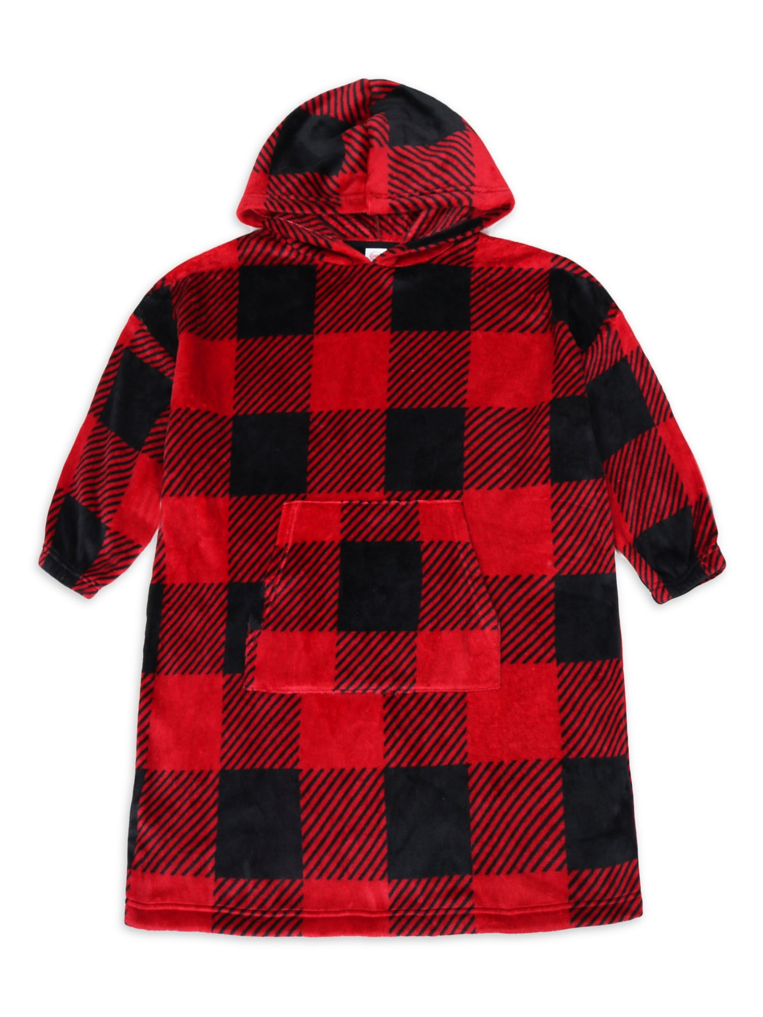 Wonder Nation Boys Oversized Sleep Hoodie Pajama, Sizes 4-18 & Husky ...