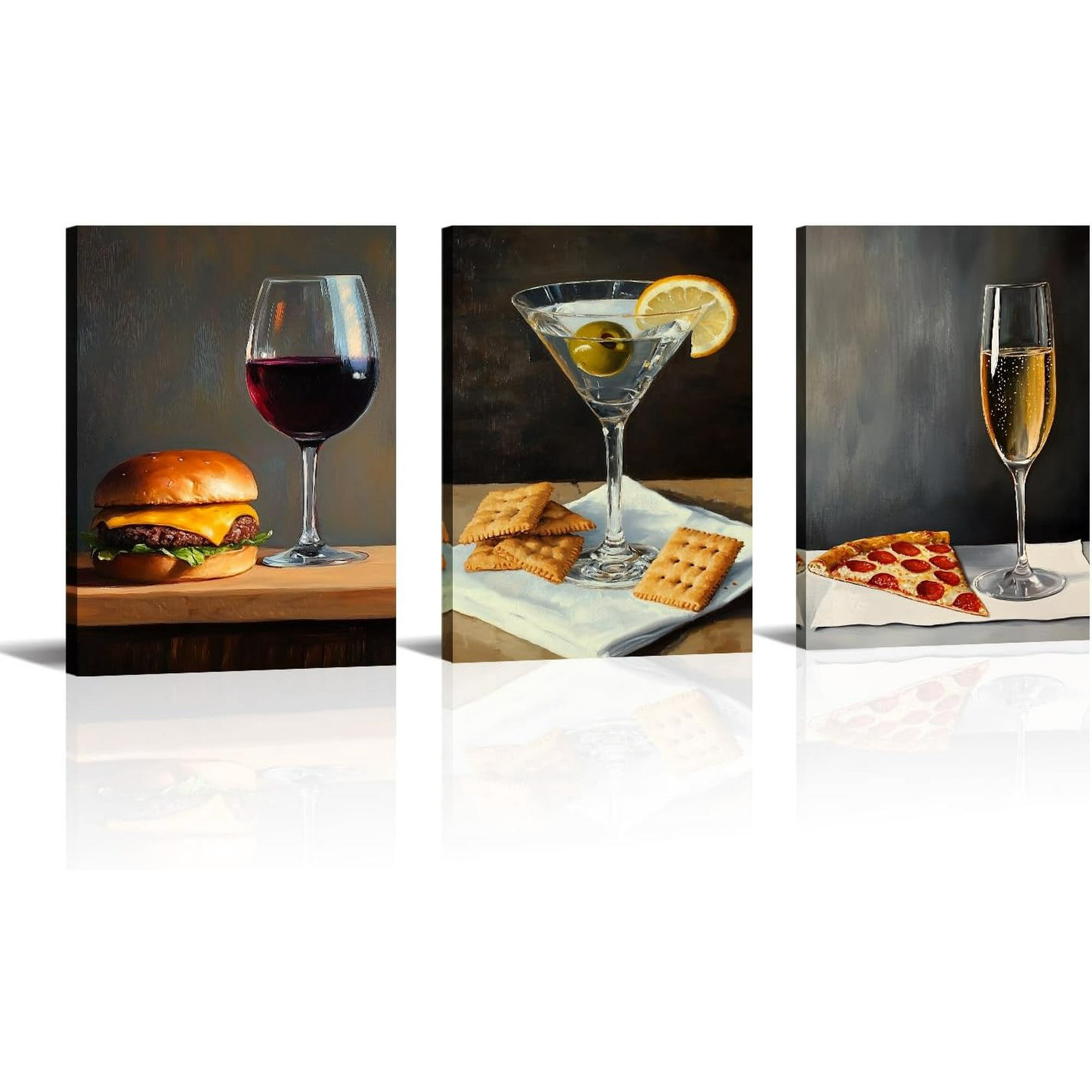 Click here for 51 Media Glass Wine Canvas Wall Art 3 Piece Red Wi... prices