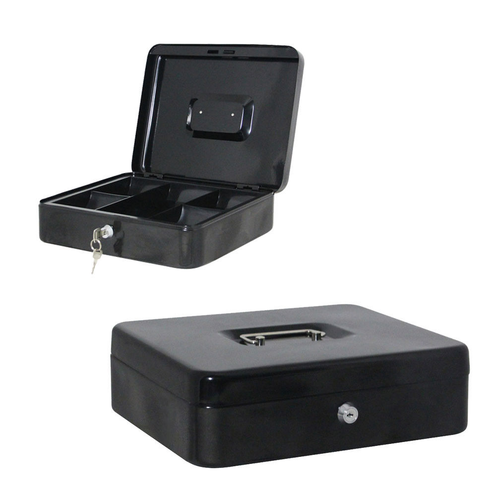 Ktaxon Portable Security 9.84 x 7.87 x 3.54 Inch Cash Safe Box with Key ...