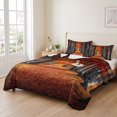 78x90in Quilt Bedding Set, Autumn Forest Fallen Leaves Lightweight ...