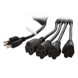 Cable Matters 2-Pack 4 Outlet Power Splitter Cord (Power Cord Splitter ...