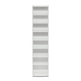 Furinno JAYA White Multimedia Storage Tower, Space Saving CD/DVD ...