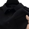 Garbnen Polo Shirt Men Ice Silk Mesh Henley Short Sleeve Dress Shirts ...