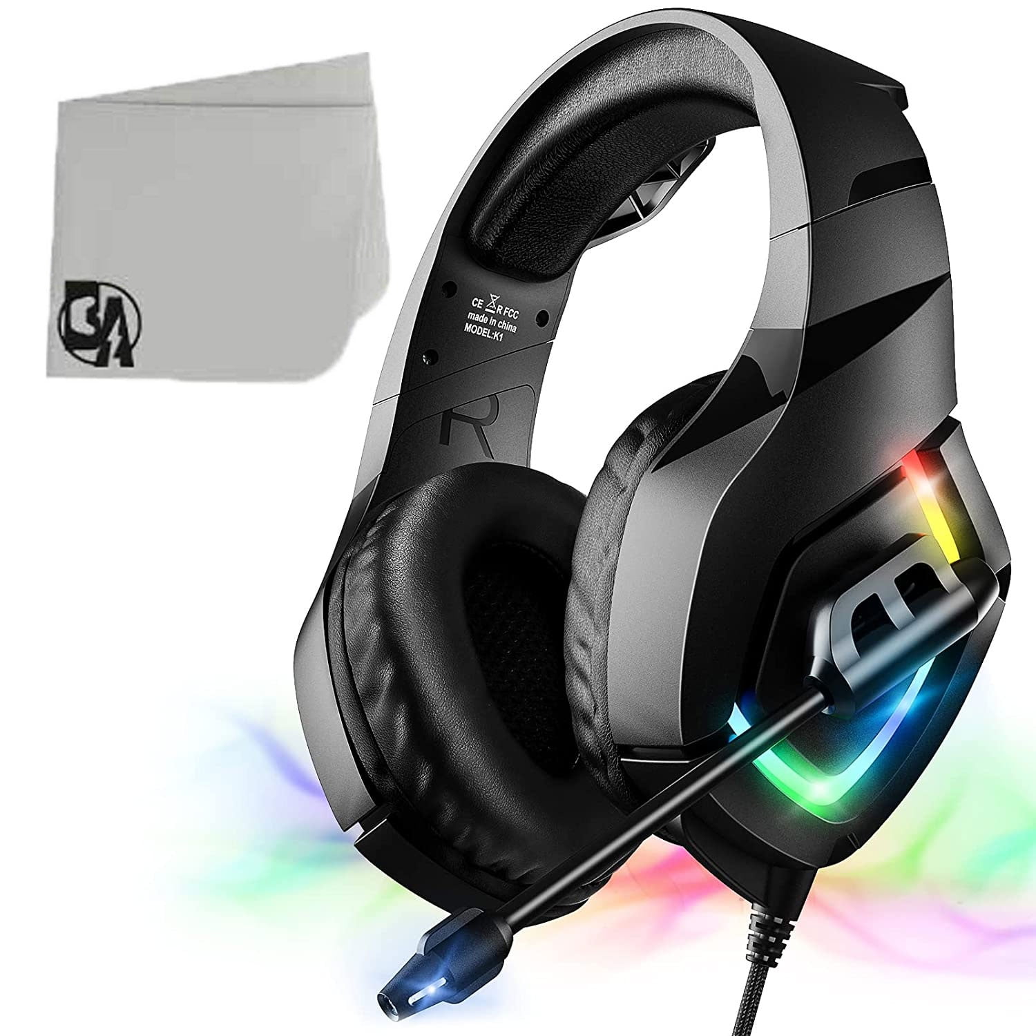 BOLT AXTION Gaming Headset with Noise Cancelling Mic, RGB Light K1-RGB ...