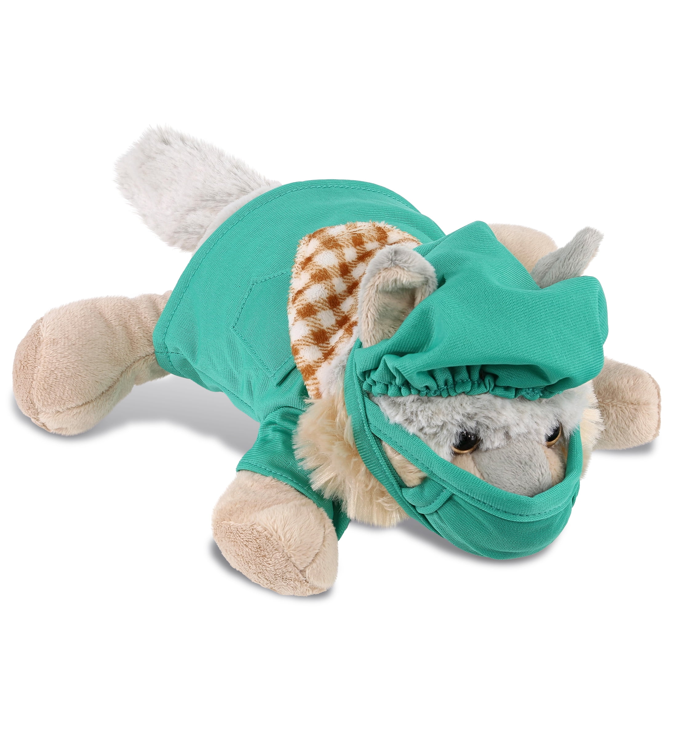 DolliBu Lying Wolf Doctor Plush Toy - Super Soft Wolf Doctor Stuffed ...