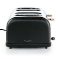 MegaChef 4 Slice Wide Slot Toaster with Variable Browning in Black and ...
