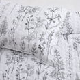 TELIZ Branch Quilt Set,White Printed with Black Botanical Pattern, All ...