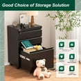 Superday Black File Cabinet 3 Drawer, Fully Assemble Metal Rolling ...
