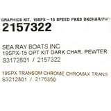 Sea Ray Boat Graphic Decals 2157322 | 19 SPX Charcoal Graphite (Set of ...
