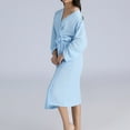 Women Mid Length Robes Kimono Bathrobe Lightweight Soft Sleepwear V ...