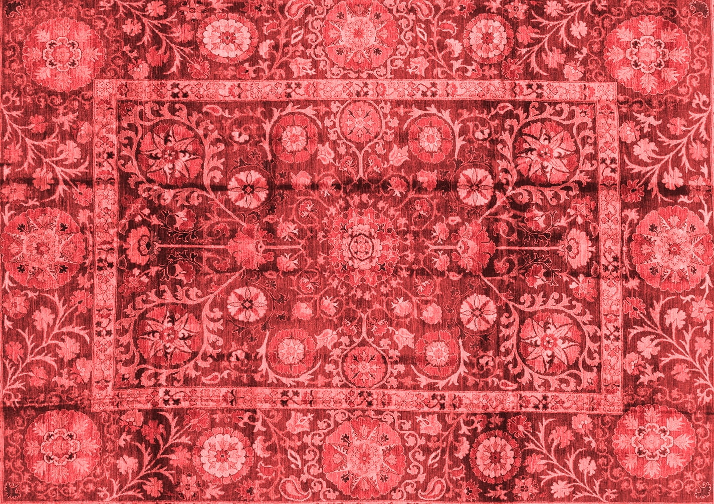 Ahgly Company Indoor Rectangle Abstract Red Modern Area Rugs, 2' x 4 ...