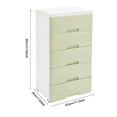 5-Drawer Plastic Dresser with Wheels, Modern Mobile Storage Cabinet 5 ...