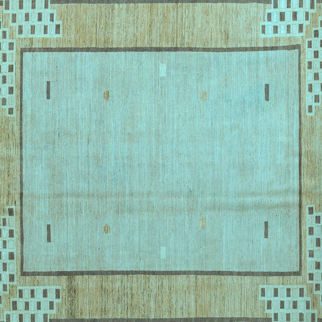 Ahgly Company Indoor Square Abstract Light Blue Modern Area Rugs, 8 ...