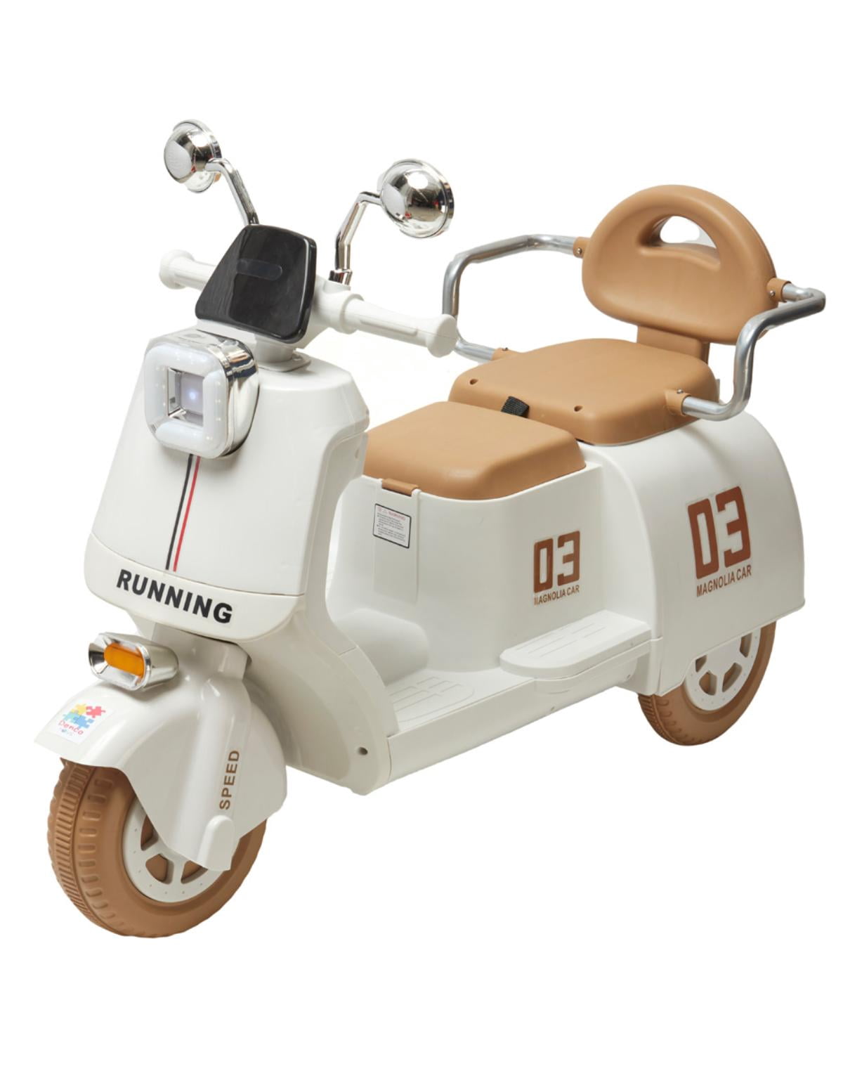 Montable Electrico Denco Toys Moto Vintage Beige Cafe Con Control ...