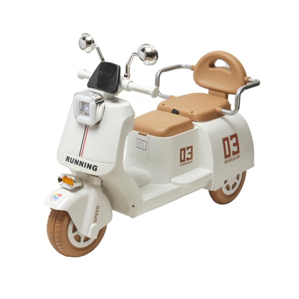 Montable Electrico Denco Toys Moto Vintage Beige Cafe Con Control ...
