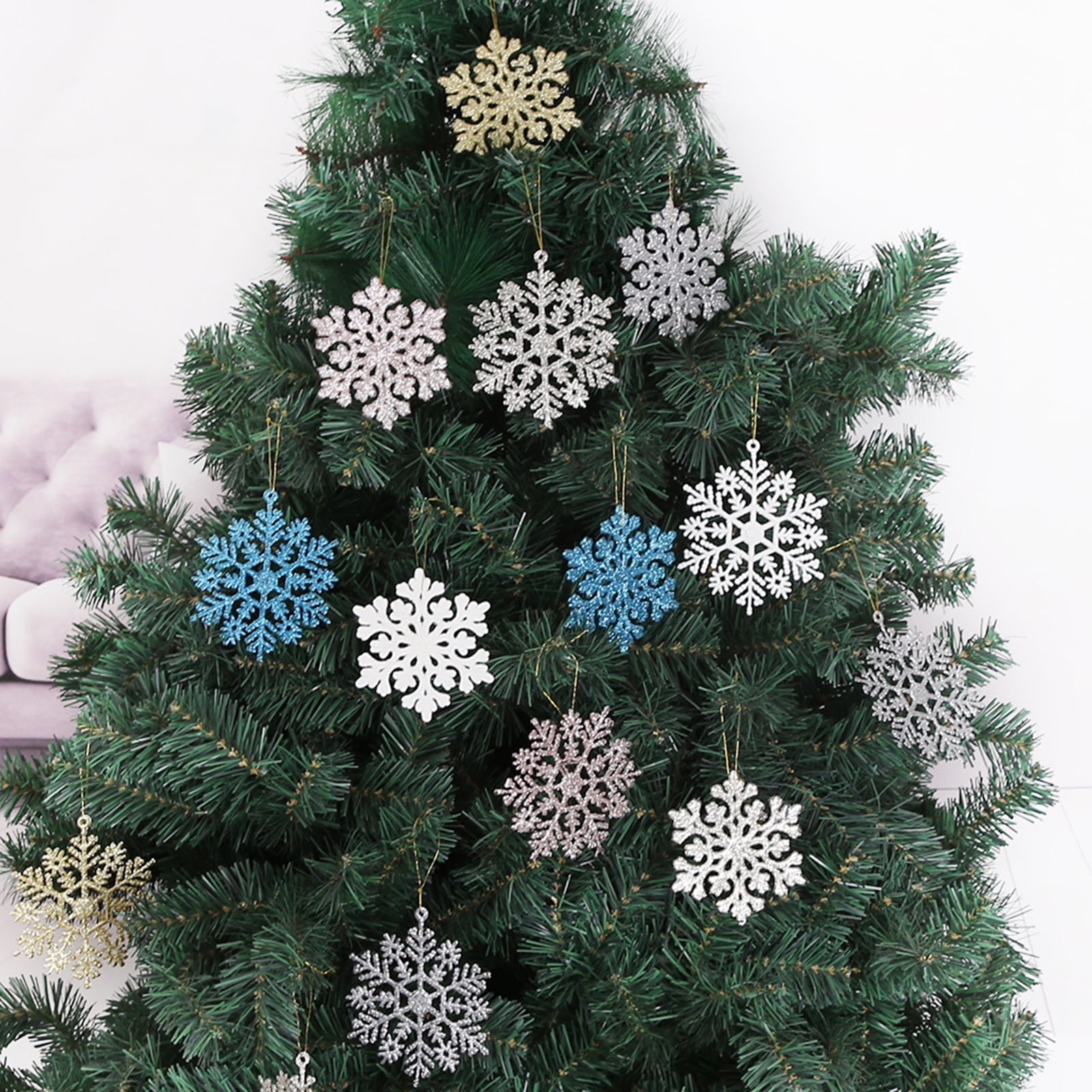 36Pcs/Set Festive Touch Multi-use Plastic Lovely Snowflake Shape ...