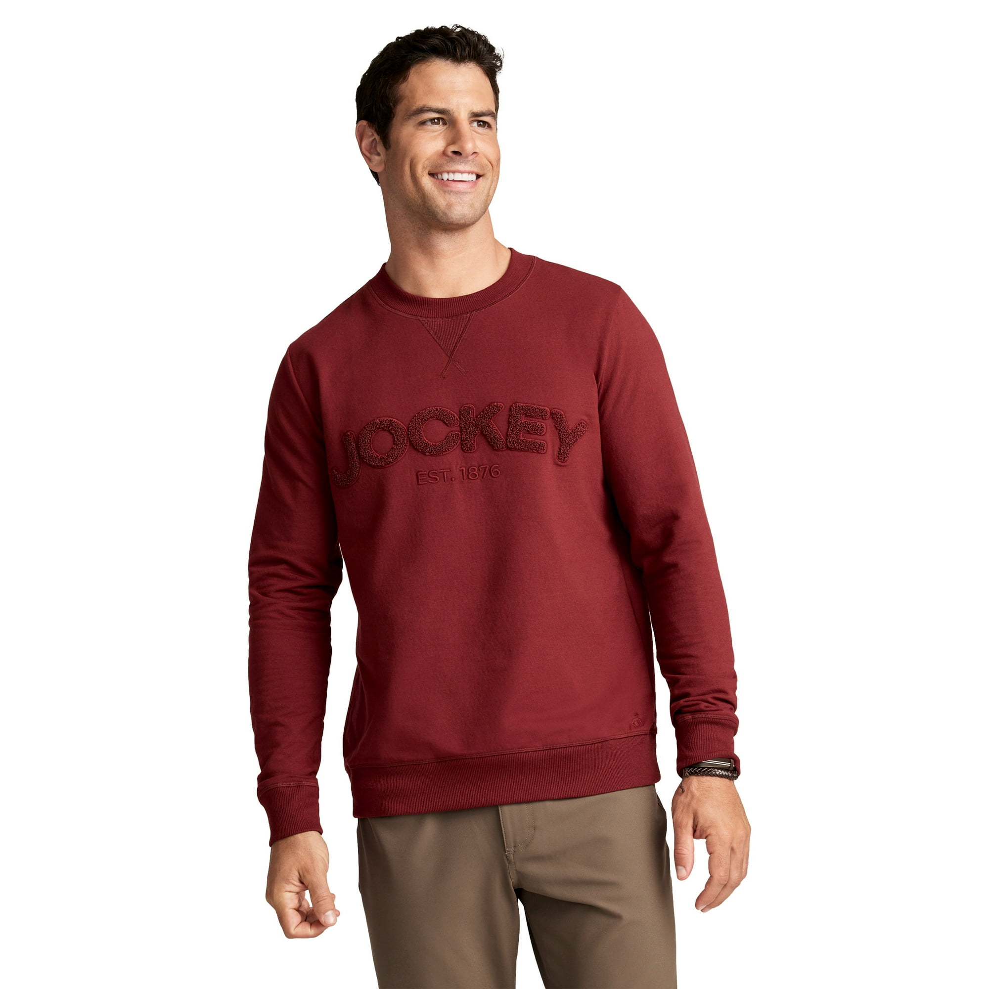 Click here for Jockey Mens Lightweight Cotton Blend Fleece Crew S... prices