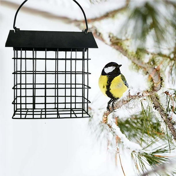 Electronicheart Square Steel Wire Bird Feeder Hanging Metal Bird Feeder ...