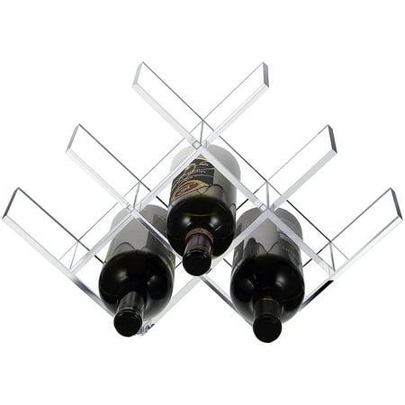 8-Bottle Clear Acrylic Wine Rack Butterfly Elegant Acrylic Wine Rack ...