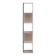 24/7 Shop At Home Penz Two-Tone 5-Tier Corner Bookcase Blush Pink Book ...