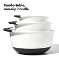 OXO Softworks 3 Piece Mixing Bowl Set with Rubber Bottom and Pour Spout ...