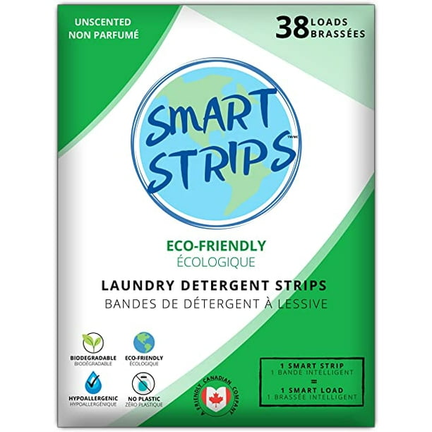 Smart Strips - Laundry Detergent Strips (38 Loads) - Eco Friendly ...